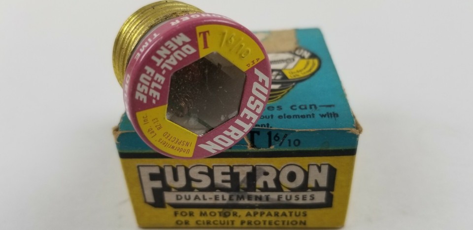 Fusetron Type T 1 6/10 Amp Dual Element Fuse One (1) | eBay