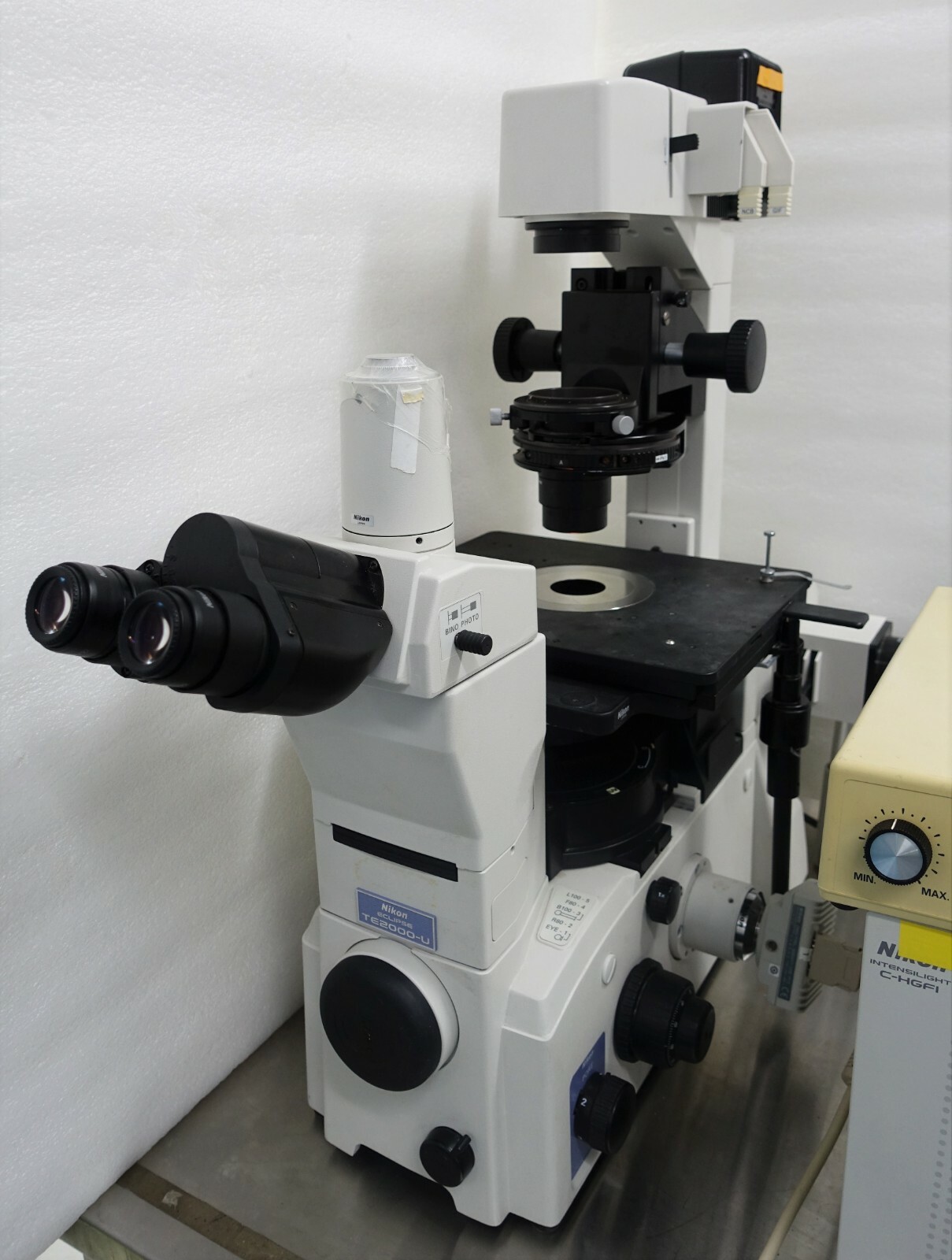 NIKON ECLIPSE TE2000-U INVERTED RESEARCH MICROSCOPE EPI-FLUORESCENCE ...