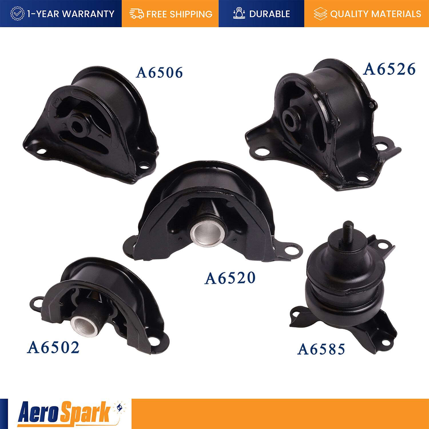 5PC Motor Mounts for Honda CR-V CRV 2.0L 1997-2001 A6502 A6506 A6520 ...