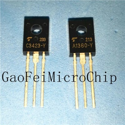 5PAIR=10PCS 2SA1360-Y 2SC3423-Y A1360 C3423 A1360-Y C3423-Y TO-126 ...