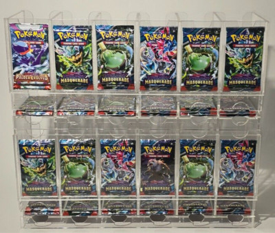 Acrylic Booster Pack Dispenser TCG Packs (2 Row, 12 Slots) 3/16" Thick ...