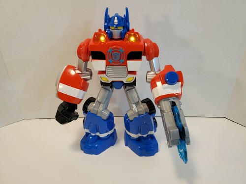 TRANSFORMERS RESCUE BOTS 10" OPTIMUS PRIME ELECTRONIC TALKING 2012 | eBay