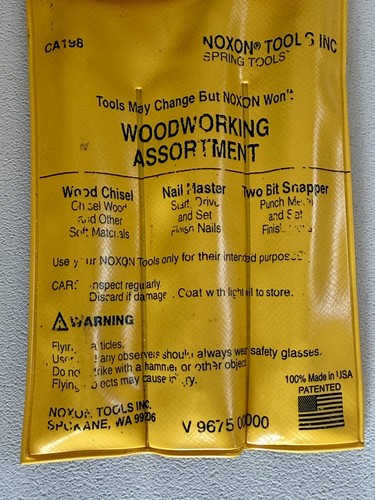 Noxon Spring Line Tools 3 pc "No Hammer" Nail Punch Chisel Set CA198 ...