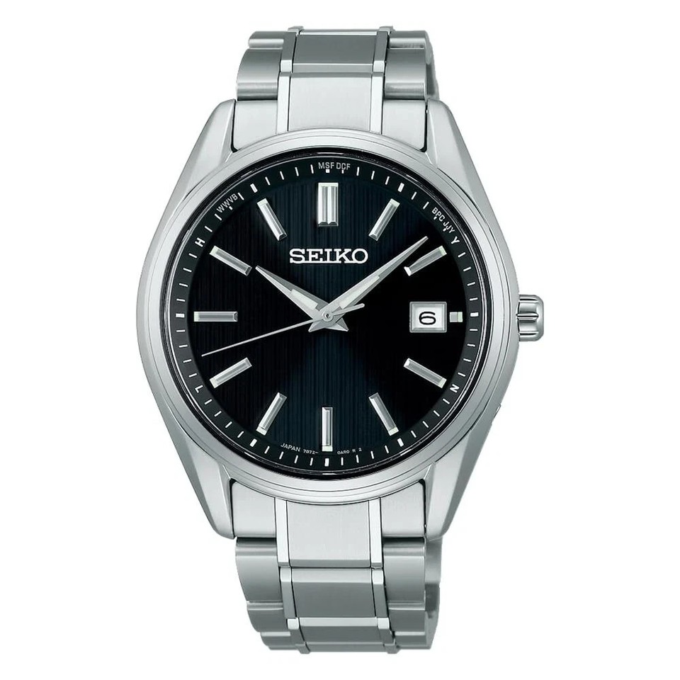 Seiko Selection NEW SBTM341 Black Dial Solar Radio Sapphire Titanium ...