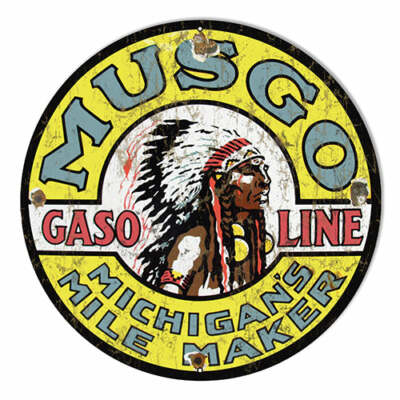 Musgo Gasoline Reproduction Metal Sign 10" Round | eBay