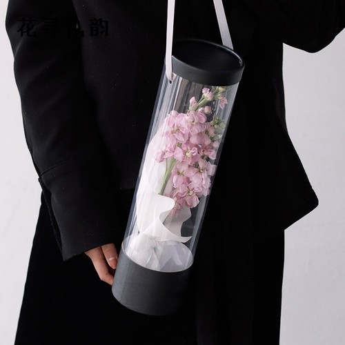 Bouquet Packaging Box Compact Transparent Handheld Clear Flower Box ...