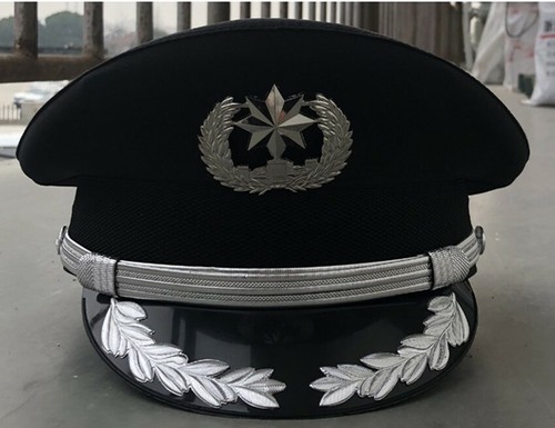 army officer Visor cap security guard hat army caps men military police ...
