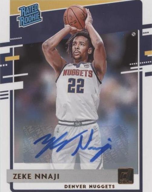 2020-21 Panini Donruss - Rated Rookies Zeke Nnaji #236 Signatures (AU ...