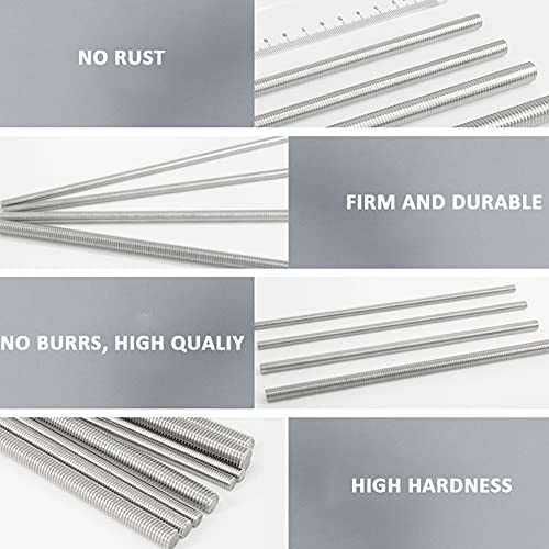 M3 x 300mm Stainless Steel Fully Threaded Rod Long Threaded Screw Right ...