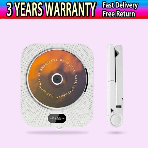 White CD Player Bluetooth CD Player Supporting FM Radio/USB Drive/TF ...