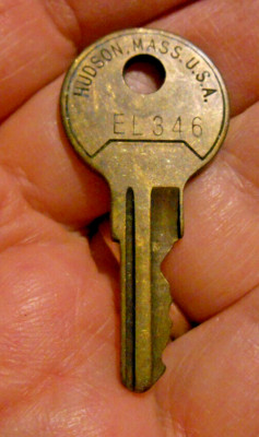 Vintage Old Hudson Lock Inc Brass Key # EL346 | eBay
