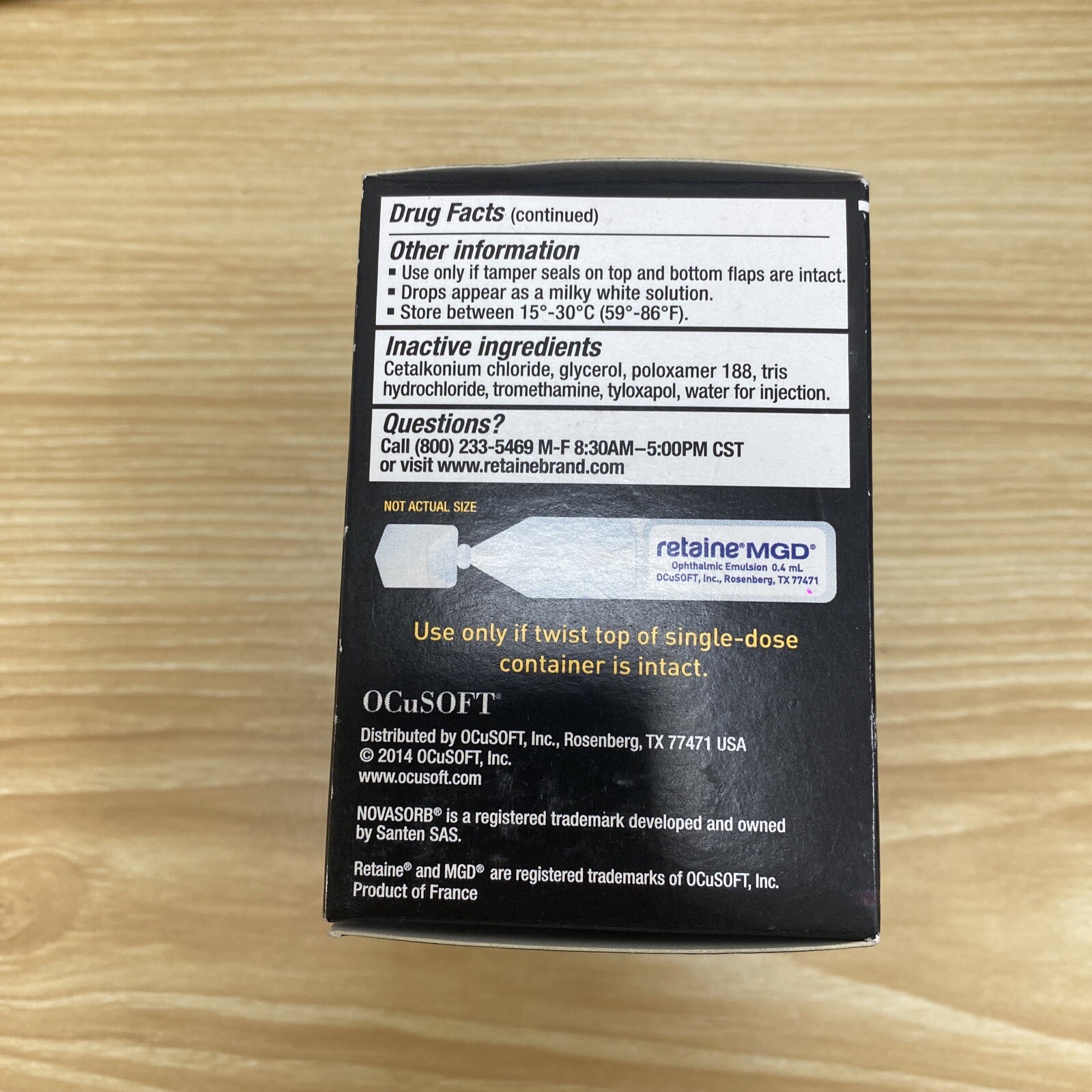 A OCuSOFT Retaine MGD Complete Dry Eye Relief Lubricant Eye Drops 30Ct ...