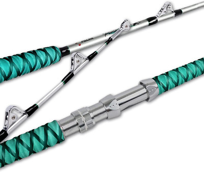 Saltwater Fishing Rod 1 Piece Trolling Rod Deep Drop Sea Roller Rod Big ...