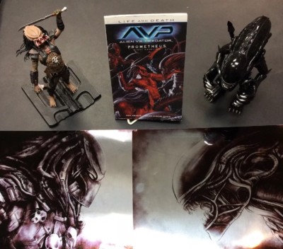 ALIENS VS PREDATOR METAL CHROMIUM PAINTED HALYCON MEDICOM ALIEN FIGURE ...