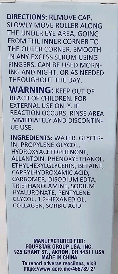 B Pure Collagen Serum Under Eye Roller 49696605465| eBay