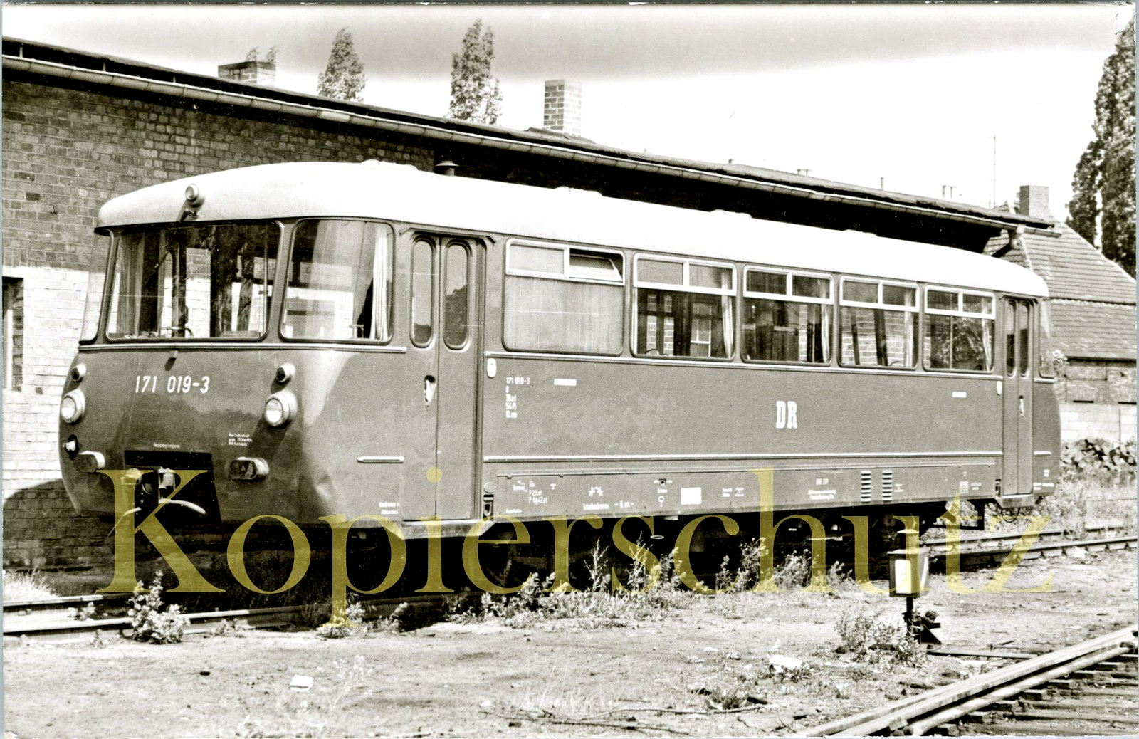Schienenbus Foto - DR VT 171 019 vom Bw Stendal in Stendal 1978 | eBay.de
