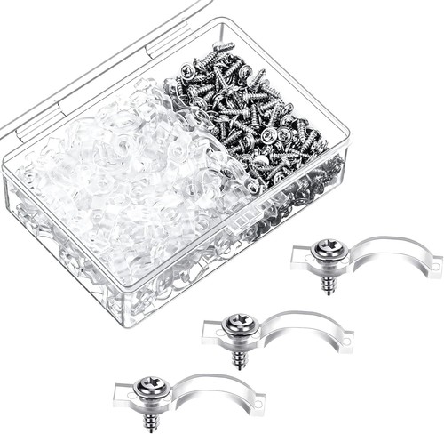 100 Pack Christmas LED Strip Light Mounting Brackets Fixing Clips ...