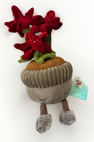Play Right Hug Me 11" Potted Red Poinsettia Flower Plant Plush Stuffed ...