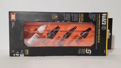 NEW!!! Klein Tools 3 PC Premium Quick Release All Purpose Step Bit Kit ...