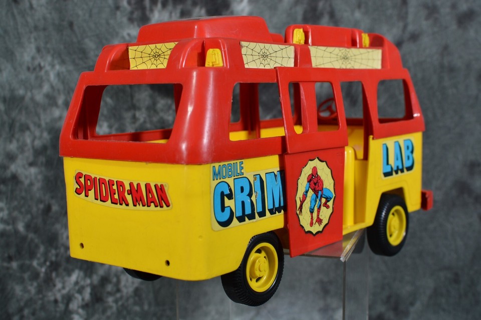 Vintage 1978 Empire Marvel Spider Man Mobile Crime Lab Van Mego Scale ...