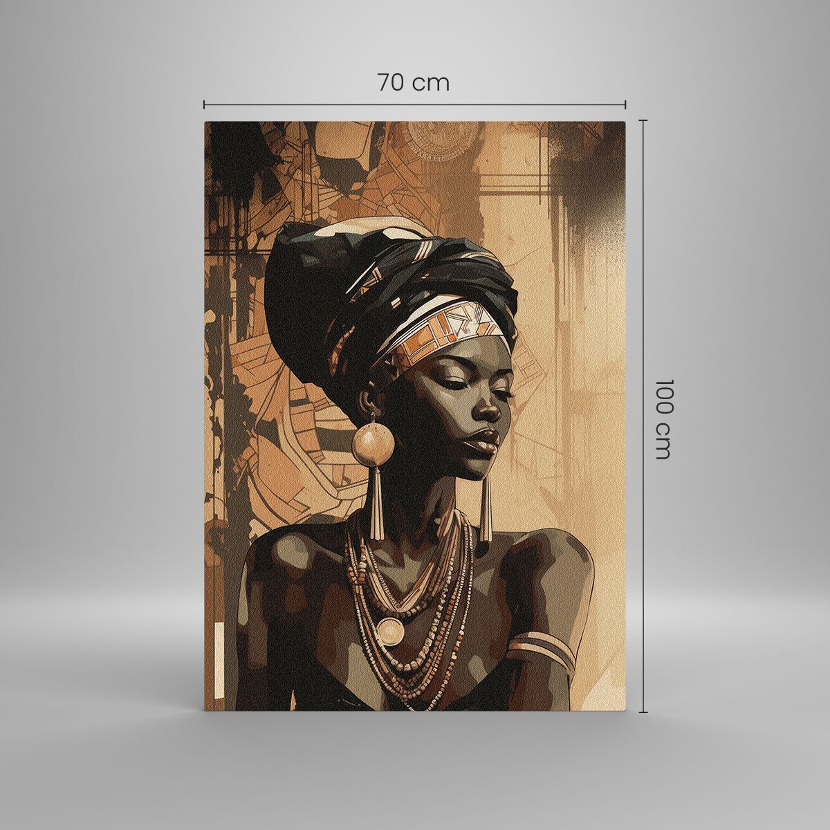 Impression sur Verre 70x100cm Tableaux Image Photo Afro-Américain Femme ...