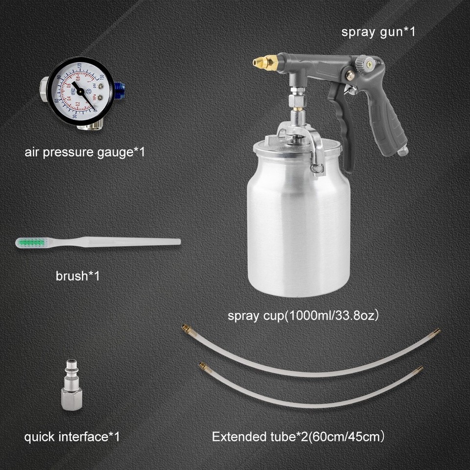 Undercoat Spray Gun with Suction Cup Auto Undercoating, Truck Bed Liner ...