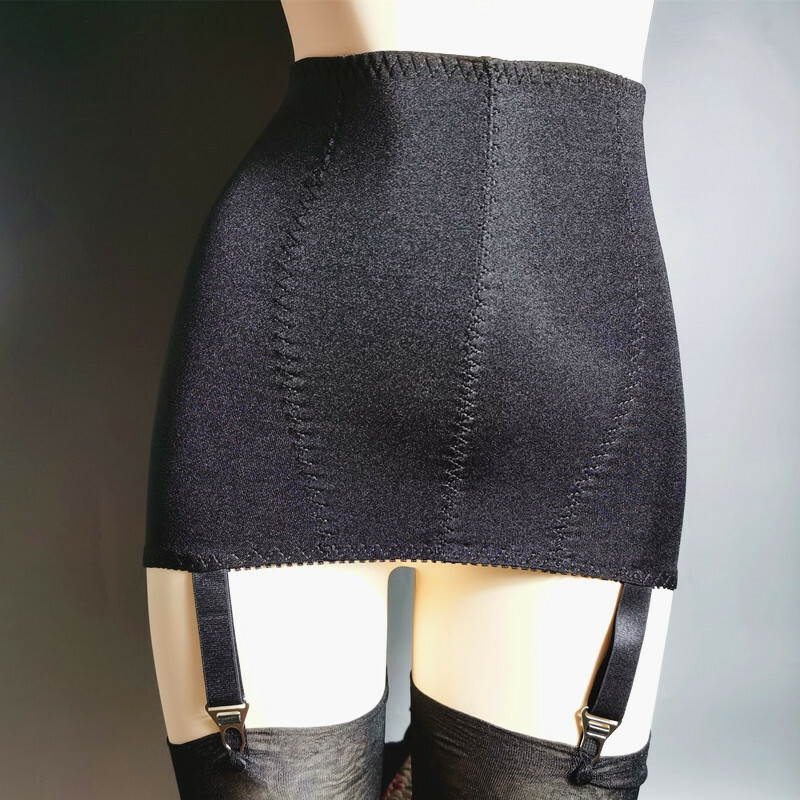 Women Floral Edge Cloth Girdle Vintage Garter Belt 4 Straps Suspender ...