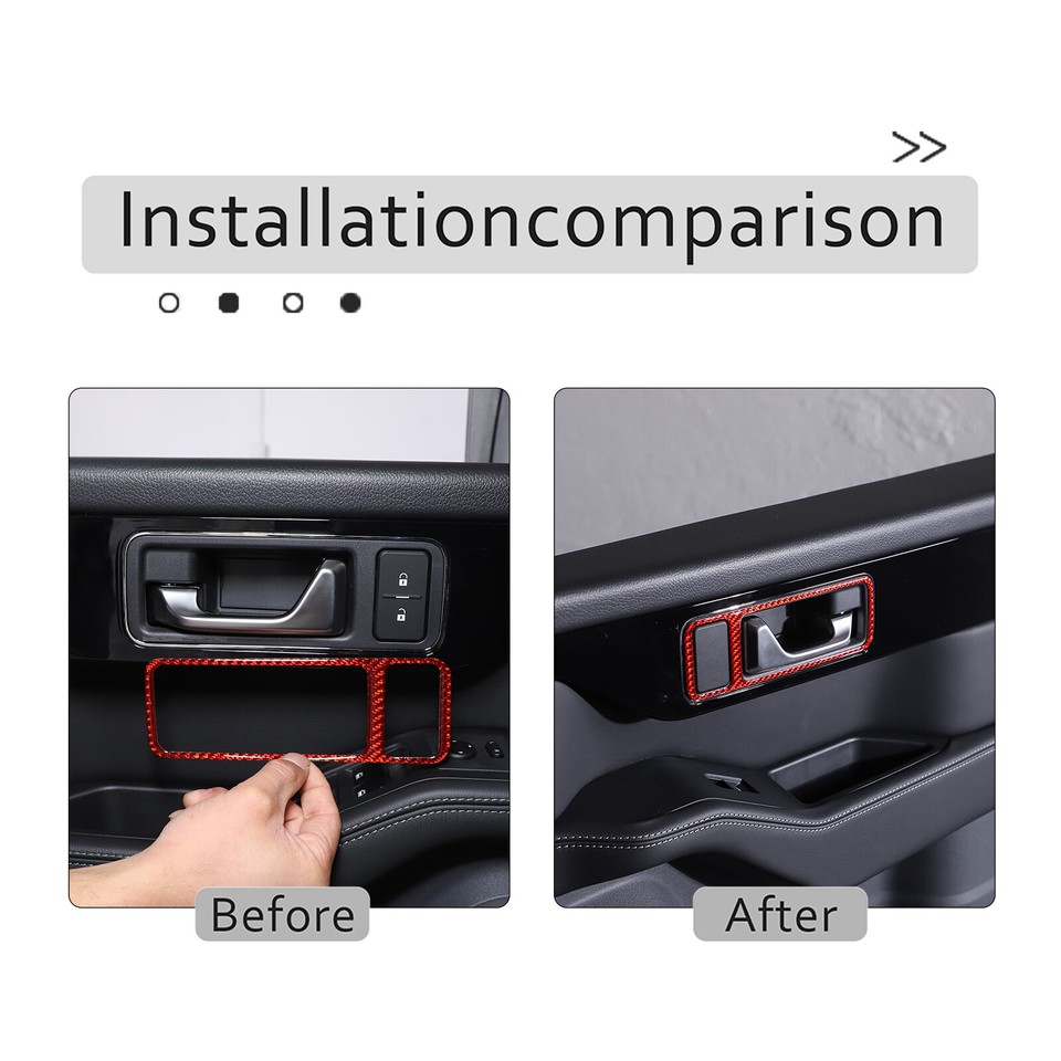 Red Soft Carbon Fiber Inner Door Handle Frame Cover Für Ineos Grenadier ...