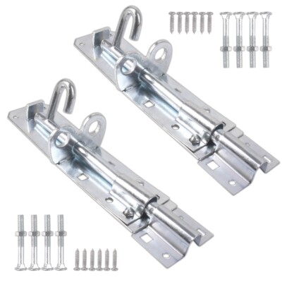 GALVANISED DROP BOLTS 2x Padbolt Outdoor Gate Shed Sliding Lock Catch ...