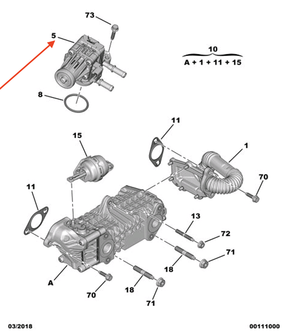 PEUGEOT 2008 EGR Valve 1638159480 New Genuine | eBay UK