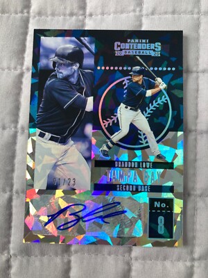 Brandon Lowe 2020 Panini Contenders Autograph #CA-BL Rays Auto Cracked ...