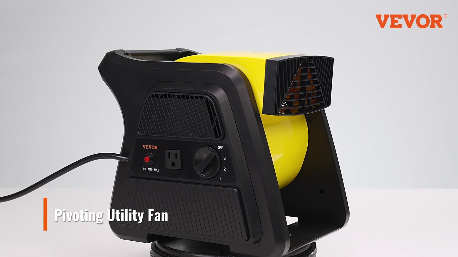 Pivoting High Velocity Utility Blower Fan with 3 Speeds 600 CFM Floor ...
