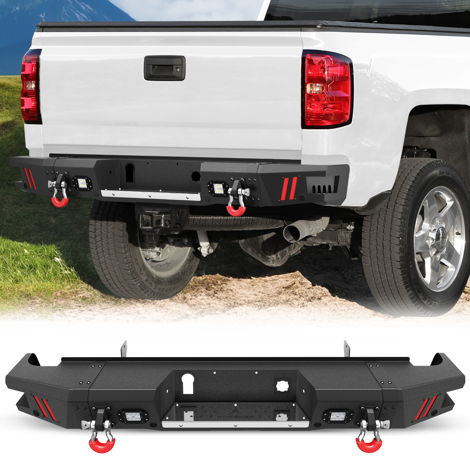 Rear Bumper For Silverado 2500/3500 HD 2015-2019 GMC Sierra 2500 HD W ...