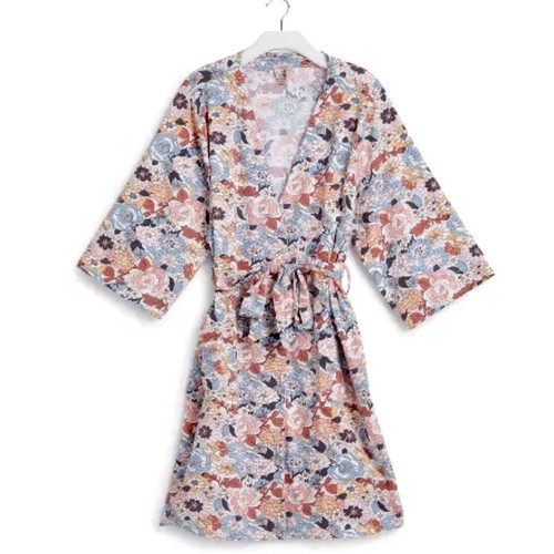 Vera Bradley Women's Outlet Cotton Blend Knit Robe Aloha Blooms xxl ...