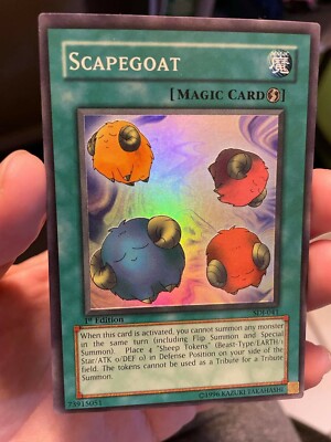 YuGiOh Scapegoat - SDJ-041 - Super Rare - 1st Edition Lightly Played | eBay
