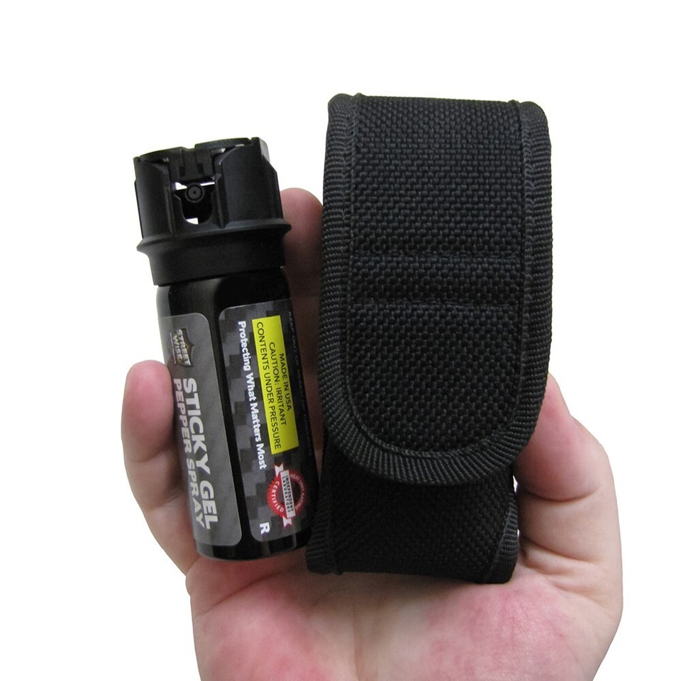 Streetwise Sticky Gel 2oz PEPPER SPRAY & Police Force Heavy Duty ...