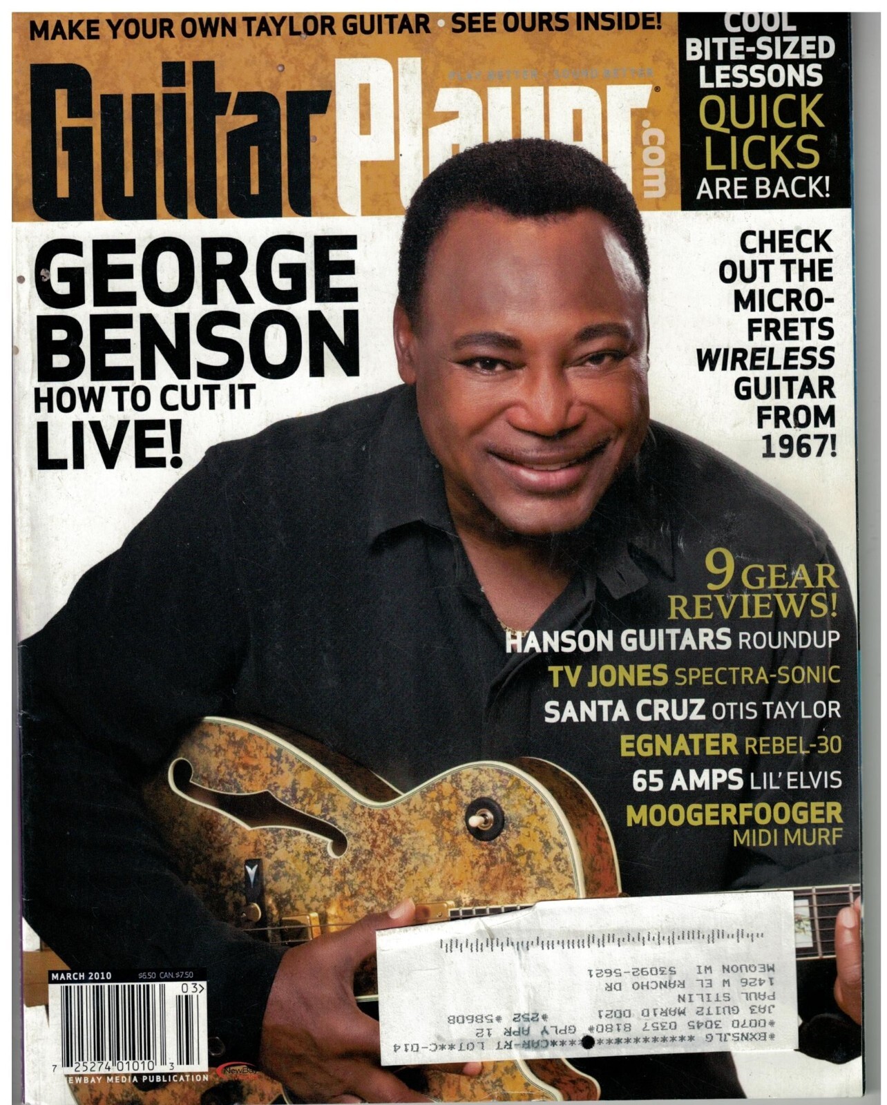 March 2010 issue of Guitar Player Magazine George Benson Cover | eBay