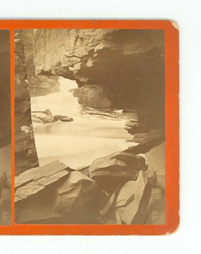 B3827 Hensel 26 Paupack Falls seen from the Cave, Hawley, Pennsylvania ...