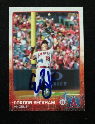 GORDON BECKHAM 2015 TOPPS AUTOGRAPHED SIGNED AUTO BASEBALL CARD 102 ...