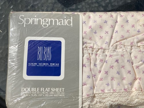 New Vintage Bill Blass Springmaid double bed sheets and matching pillow ...