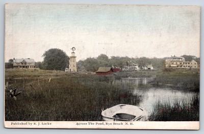 Rye Beach, NH Postcard - Scenic View Across the Pond at Rye Beach, NH ...