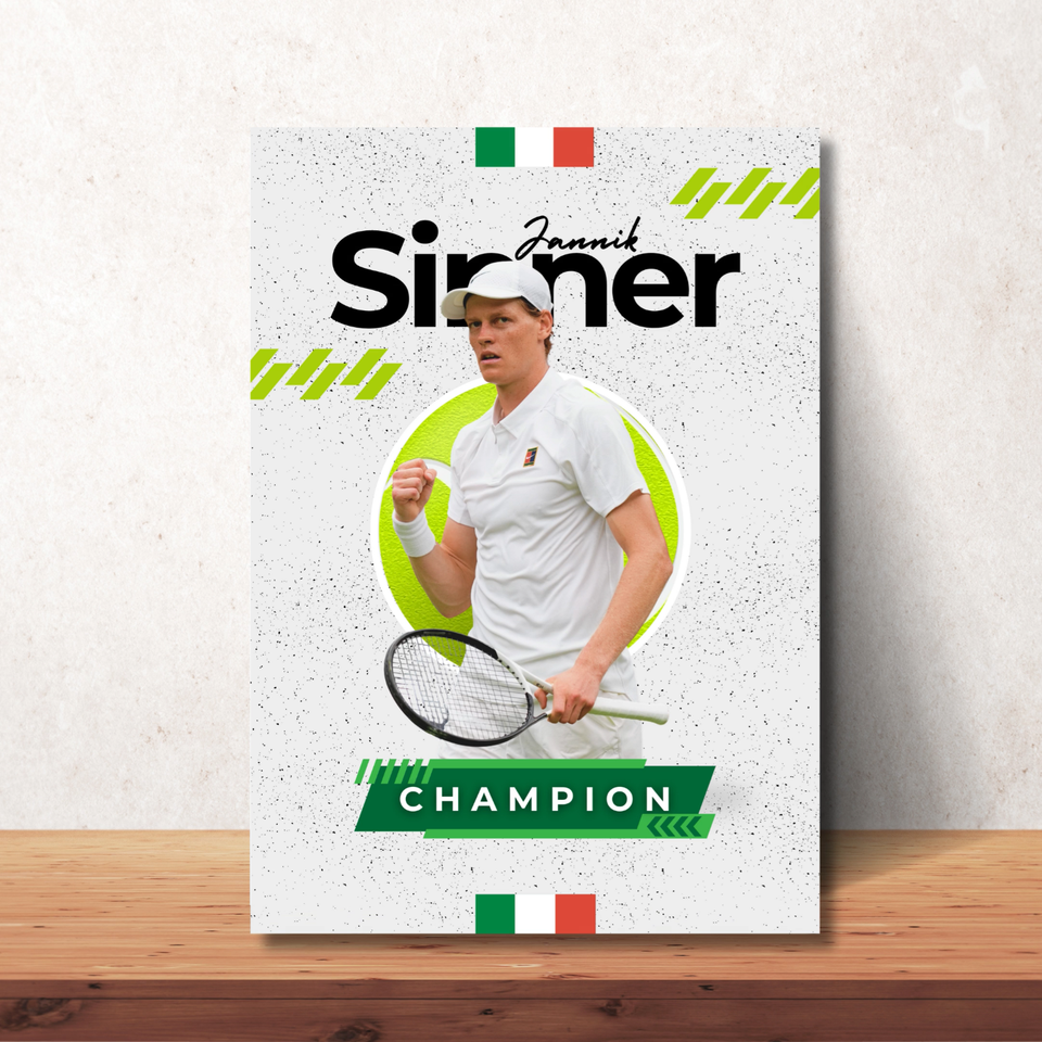 Jannik Sinner Poster Jannik Sinner Wall Art Print Jannik Sinner ...