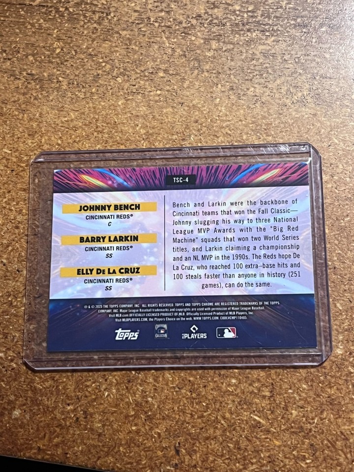 2025 Cosmic Chrome Star Clusters # TSC-4 Johnny Bench B Larkin Elly De ...
