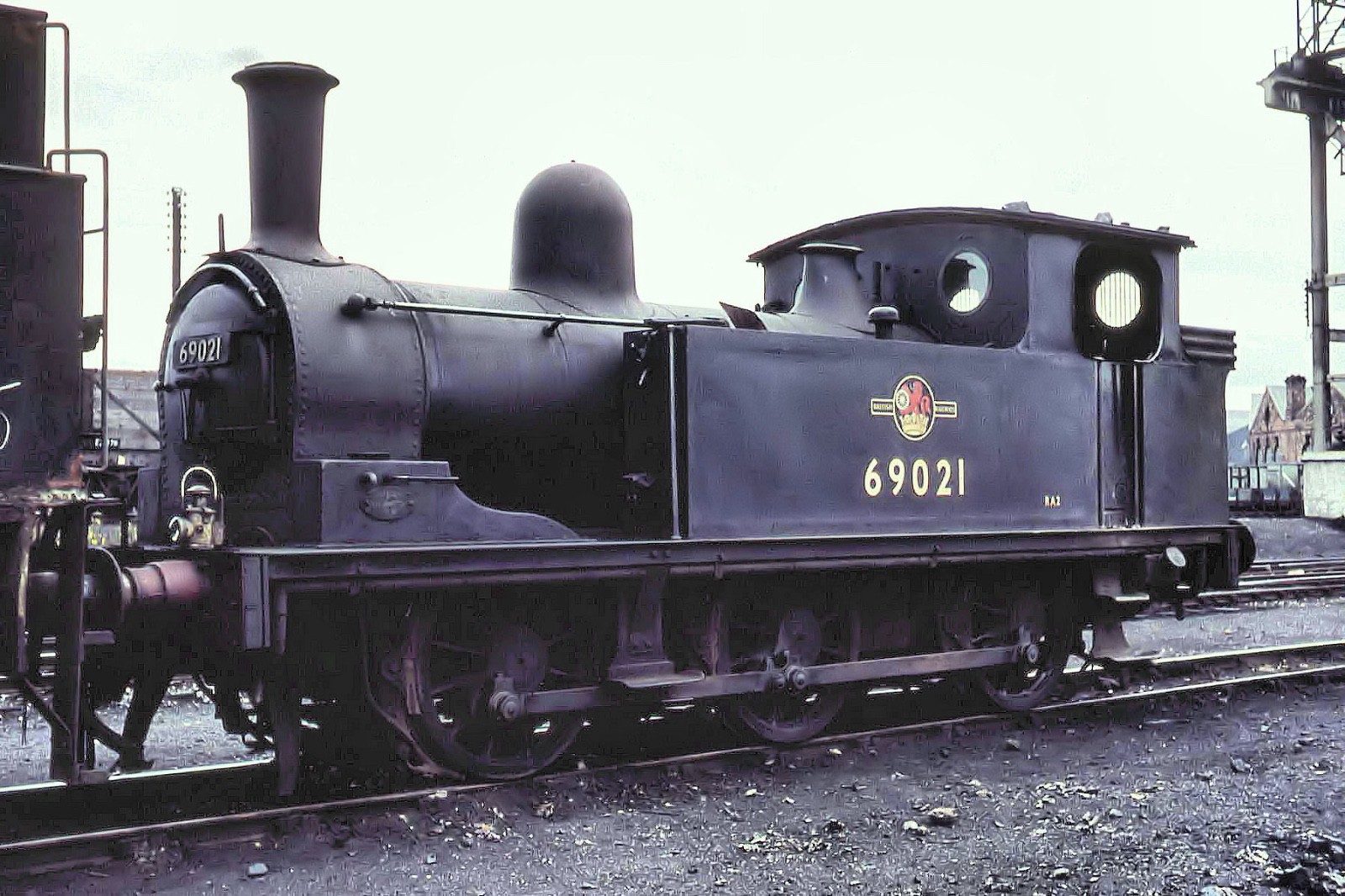 J72 Class 0-6-0T 69021 at Darlington shed 6x4 Quality British Rail ...