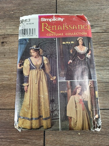 Simplicity Renaissance Pattern 5582 Bodice Gown Costume Size P5 12 to ...