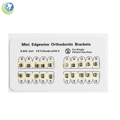1 Dental Orthodontics Mini Edgewise Brackets for Braces Slot 0.022 ...