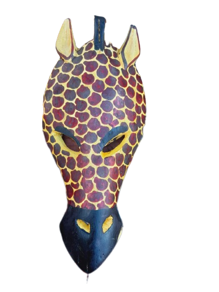 Giraffe Head Mask Wall decor, Wooden Giraffe mask wask decor, Wooden ...