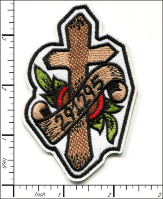 20 Pcs Embroidered Iron on patches Cross with Flower AP047cB | eBay