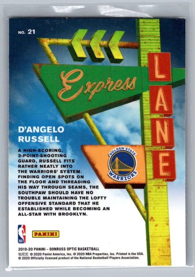 2019-20 Donruss Optic #21 D'Angelo Russell Express Lane | eBay