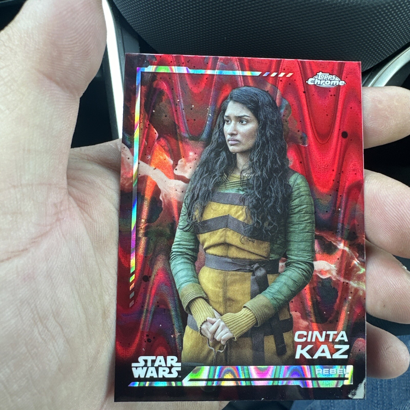 Cinta Kaz 2024 Topps Chrome Star Wars #16 Red Blaster RayWave Refractor ...